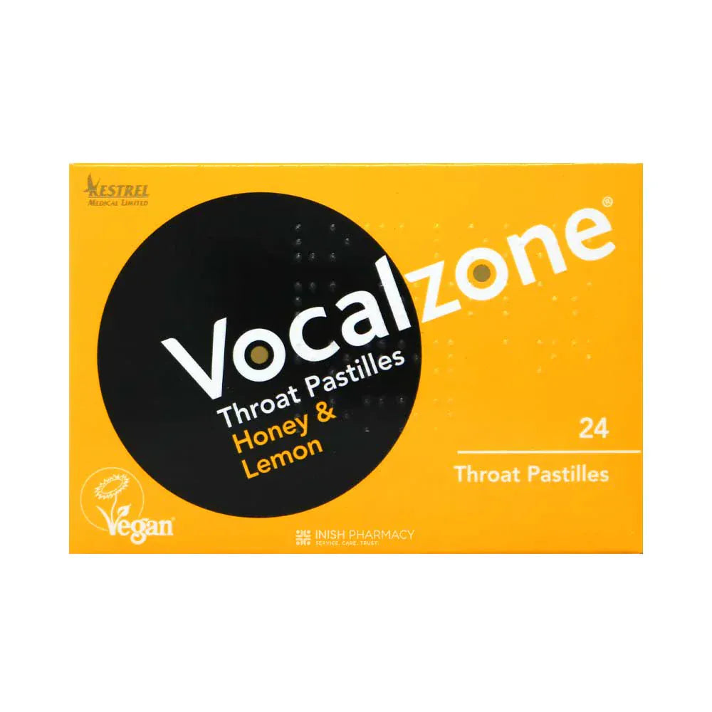 Vocalzone Throat Pastilles For Dry Or Irritated Throat Honey and Lemon ...