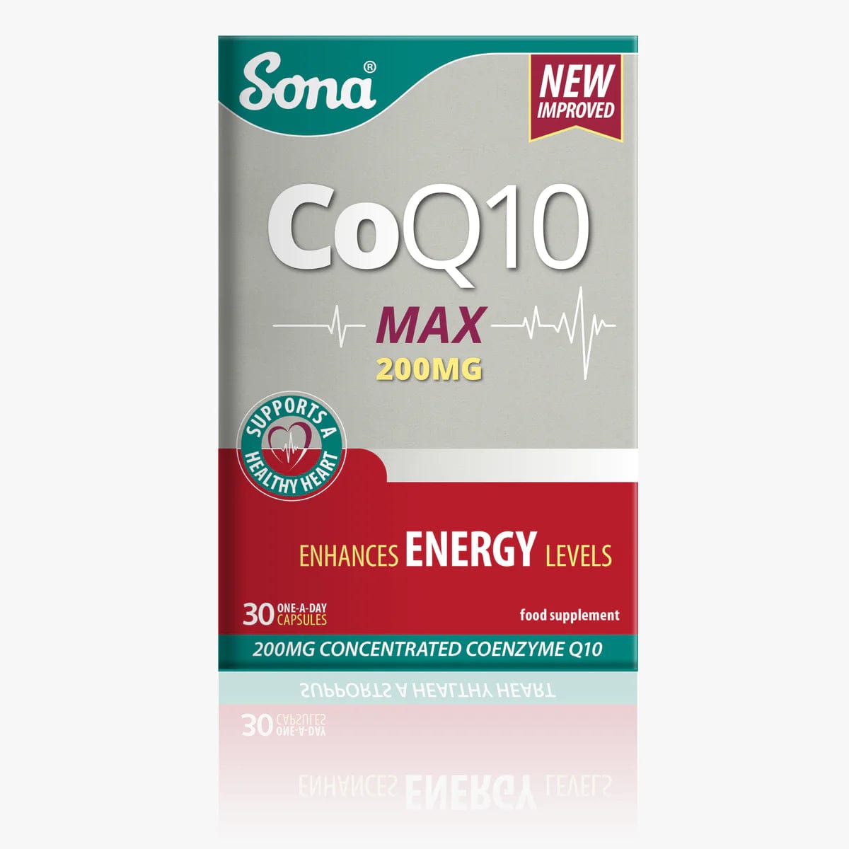 Sona CoQ10 MAX 200mg Capsules 30 | Energy & Heart Support – Lir Pharmacy